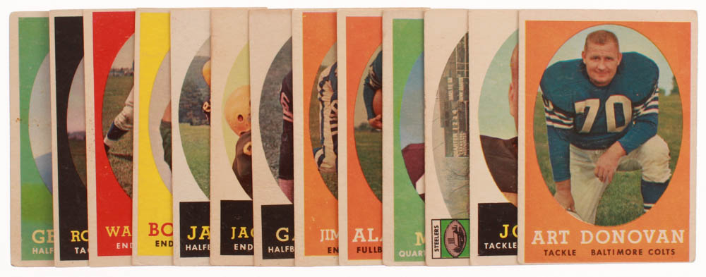 Lot of (13) 1958 Topps Football Cards with #1 Gene Filipski, #102 ...