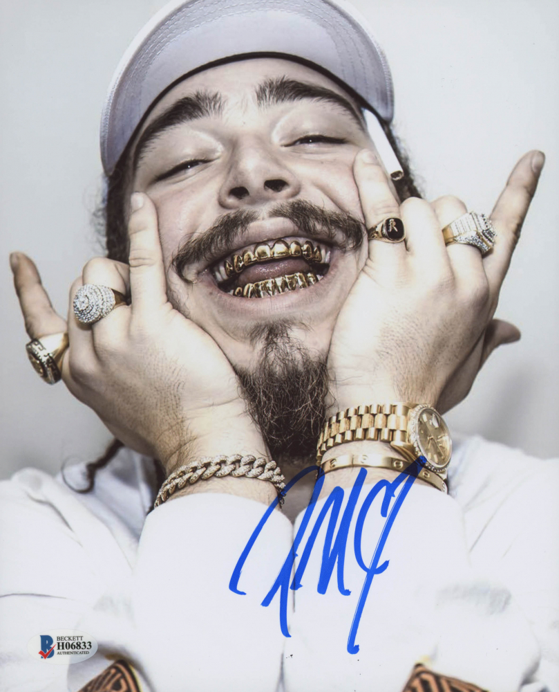 Post Malone Signed 8x10 Photo (Beckett COA) | Pristine Auction