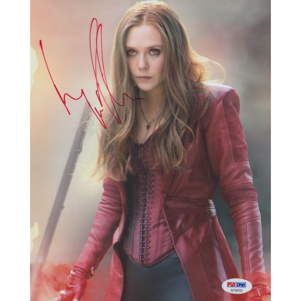Elizabeth Olsen Signed "Avengers" 8x10 Photo (PSA COA) | Pristine Auction