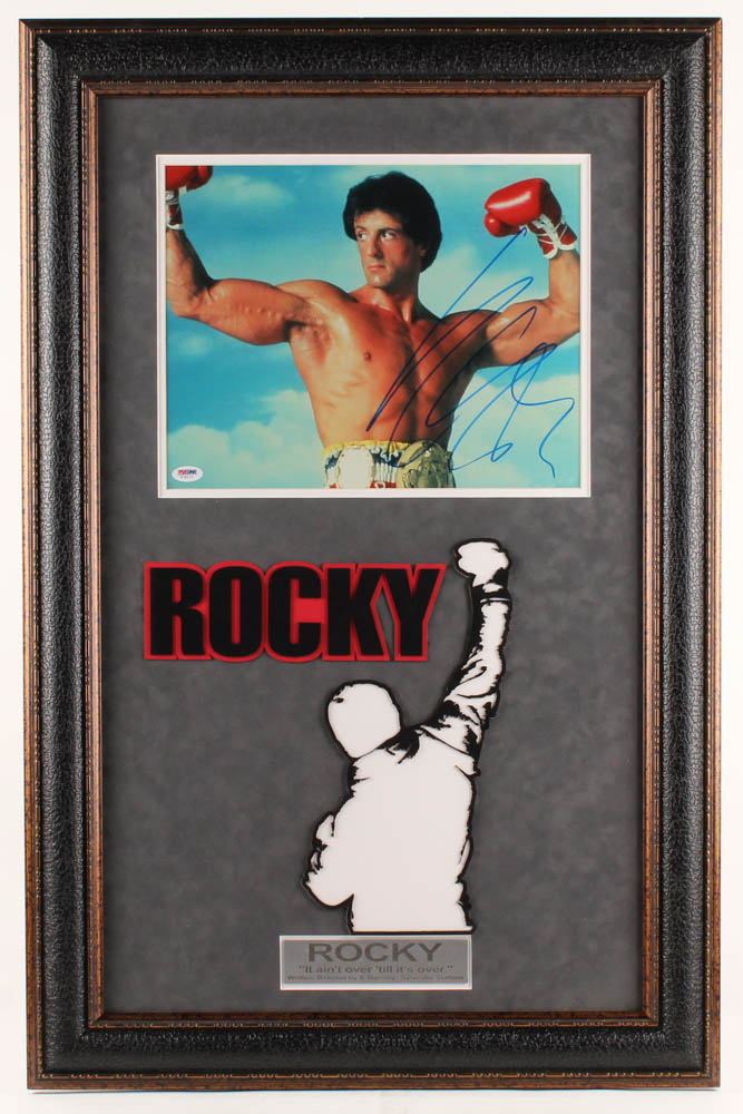 Sylvester Stallone Signed "Rocky" 23x34.75 Custom Framed Photo Display ...