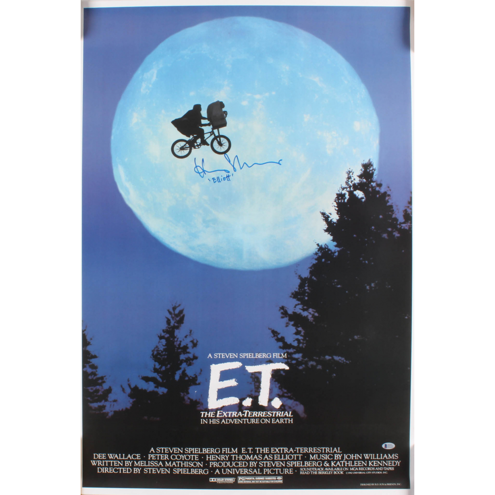 Henry Thomas Signed "E.T. the Extra-Terrestrial" 26x38.5 Movie Poster ...