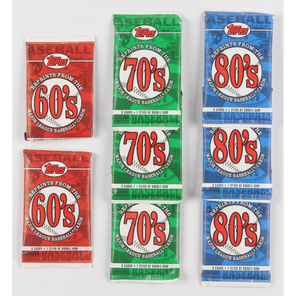 Lot of (8) 2003 Topps Reprints Bubble Gum Baseball Card Packs with (2 ...