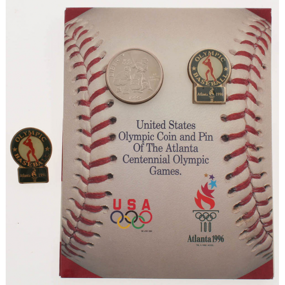 1996 Atlanta Olympic Games Commemorative Baseball Set with 50¢ Half ...