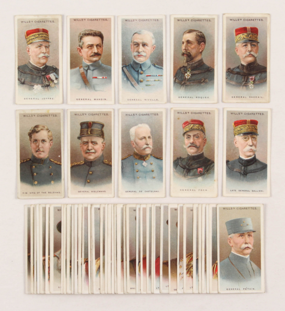 1917 Will’s "Allied Army Leaders" Complete Set of (50) Cigarette Cards ...