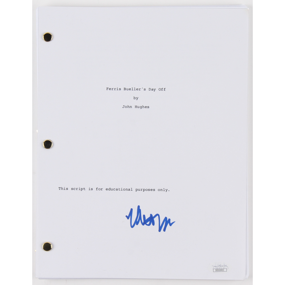 Matthew Broderick Signed "Ferris Bueller's Day Off" Movie Script (JSA ...