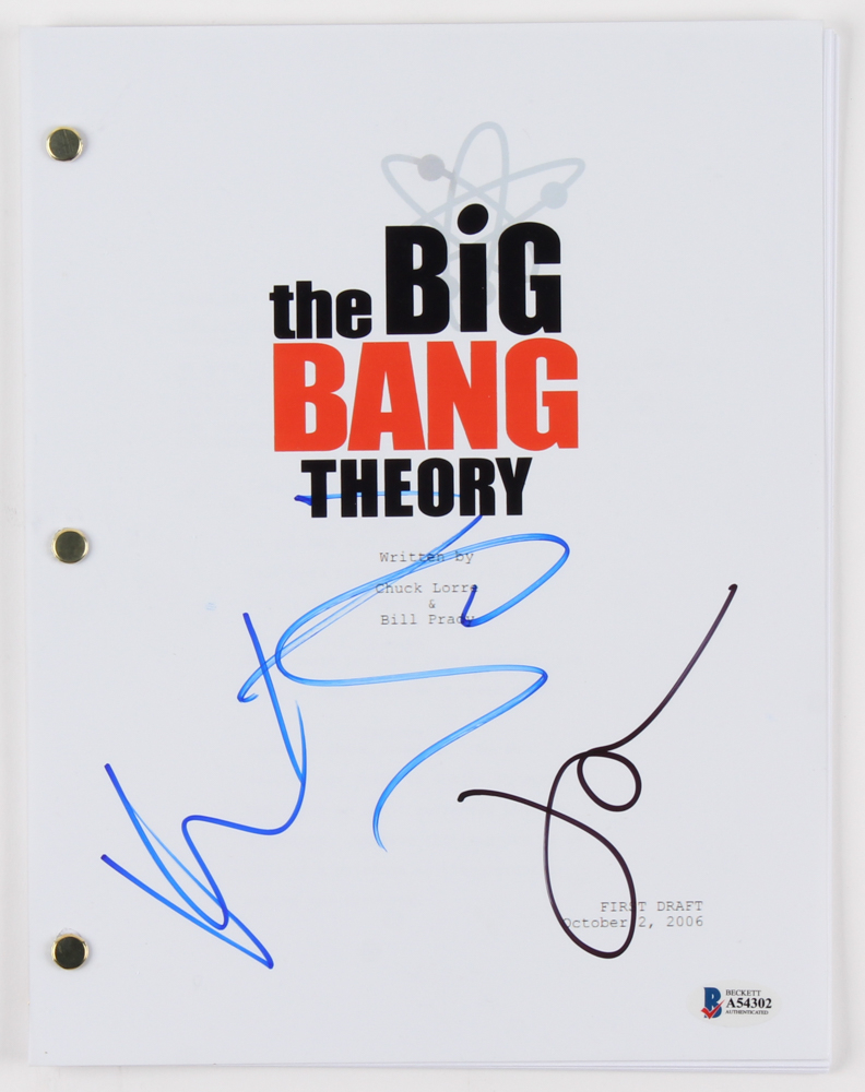 Kaley Cuoco Johnny Galecki And Jim Parsons Signed The Big Bang Theory