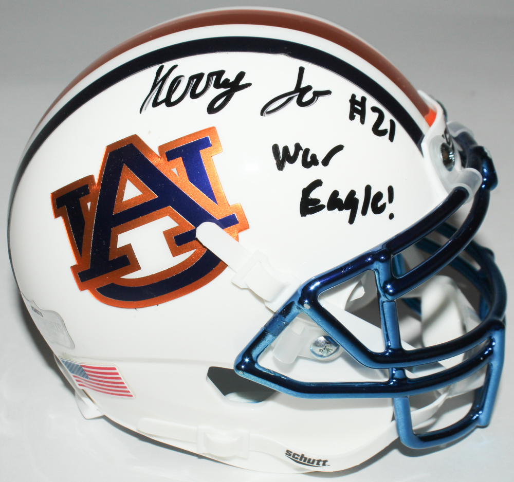 Kerryon Johnson Signed Auburn Tigers Custom Chrome Mini-Helmet ...