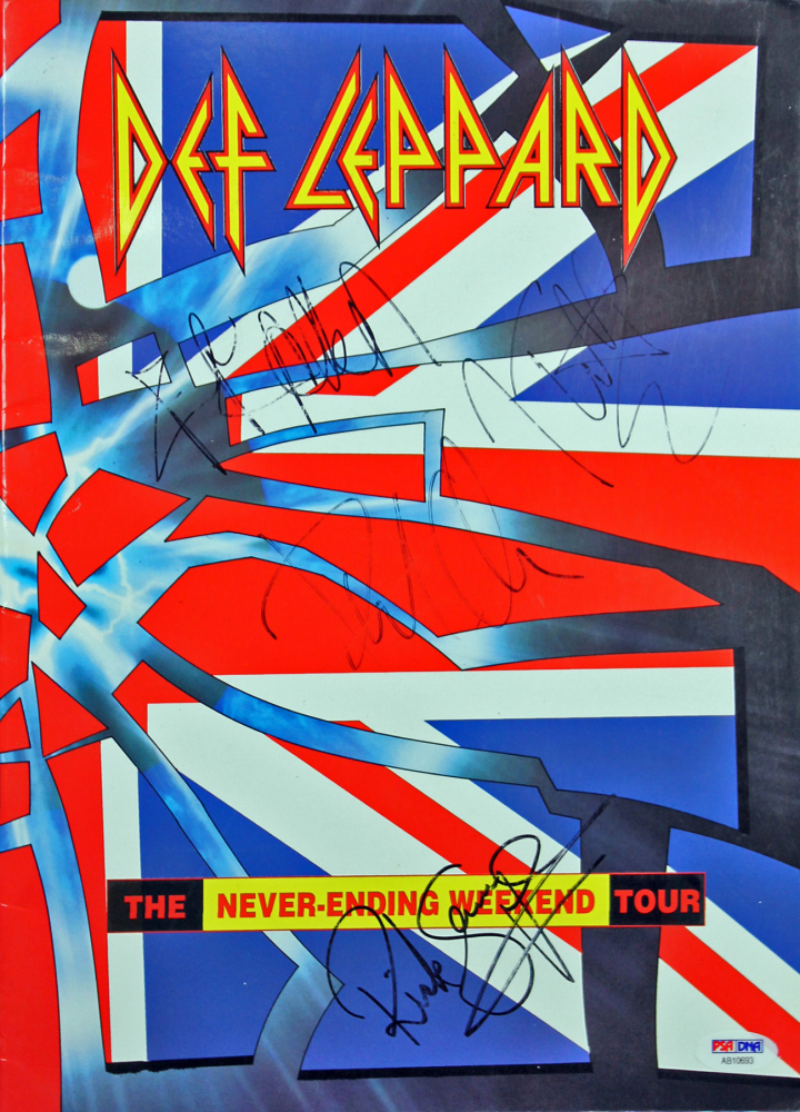 Def Leppard 1993 "The Never-Ending Weekend Tour" Program Band-Signed by ...