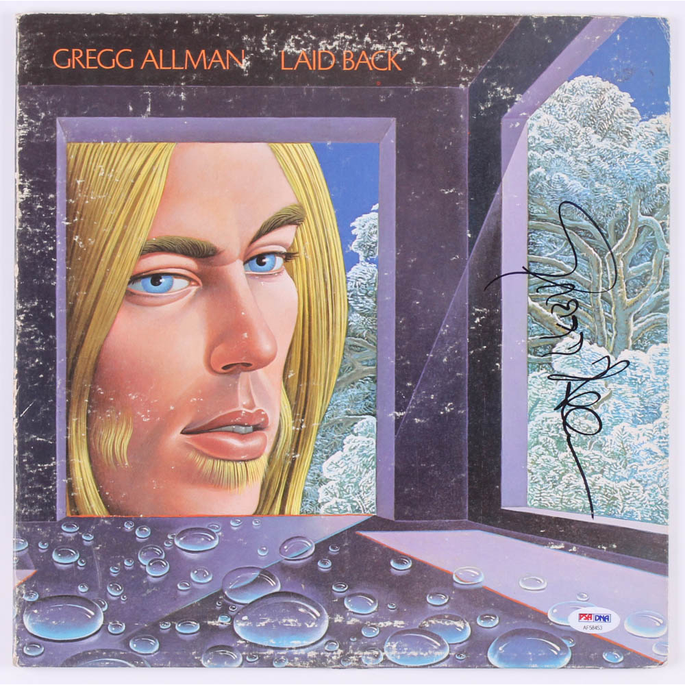Gregg Allman Signed "Laid Back" Record Cover (PSA COA) | Pristine Auction