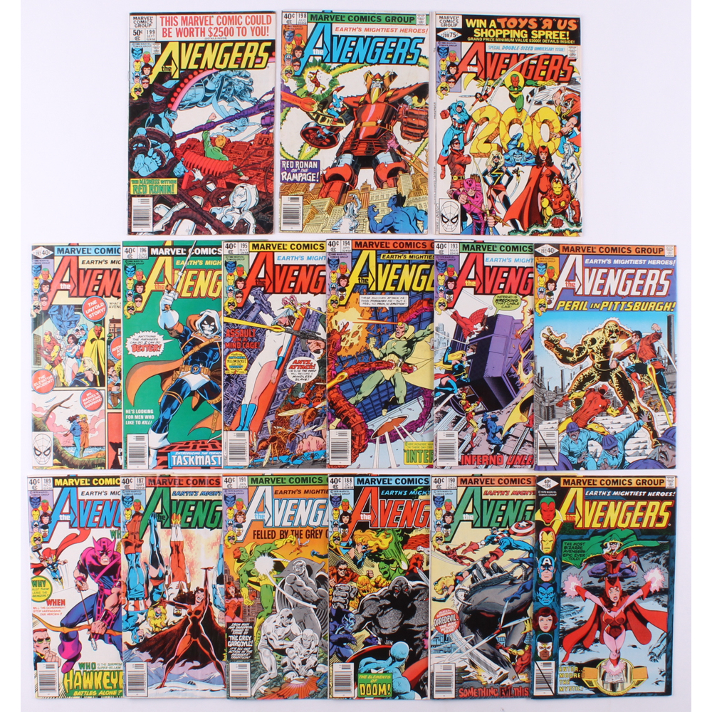 Lot of (15) 1979-80 "The Avengers" #186-200 Marvel Comic Books ...