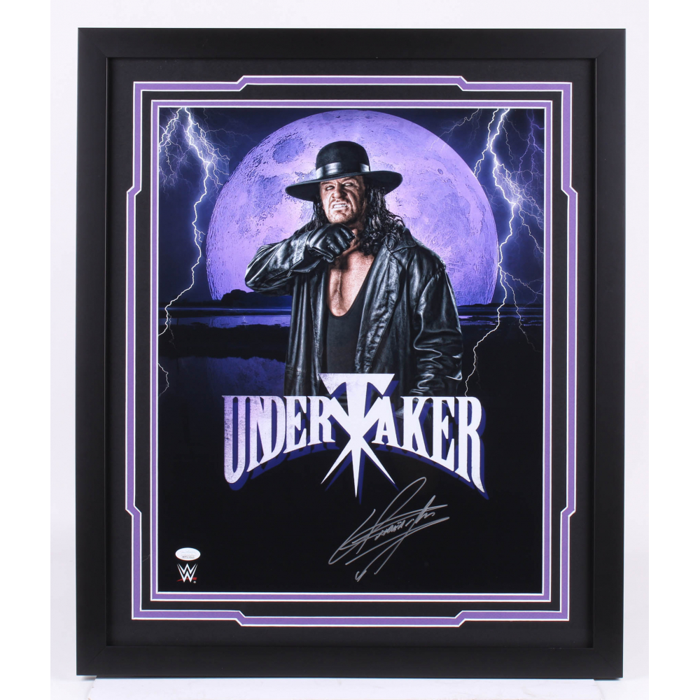 The Undertaker Signed WWE 22x26 Custom Framed Photo Display (JSA COA ...