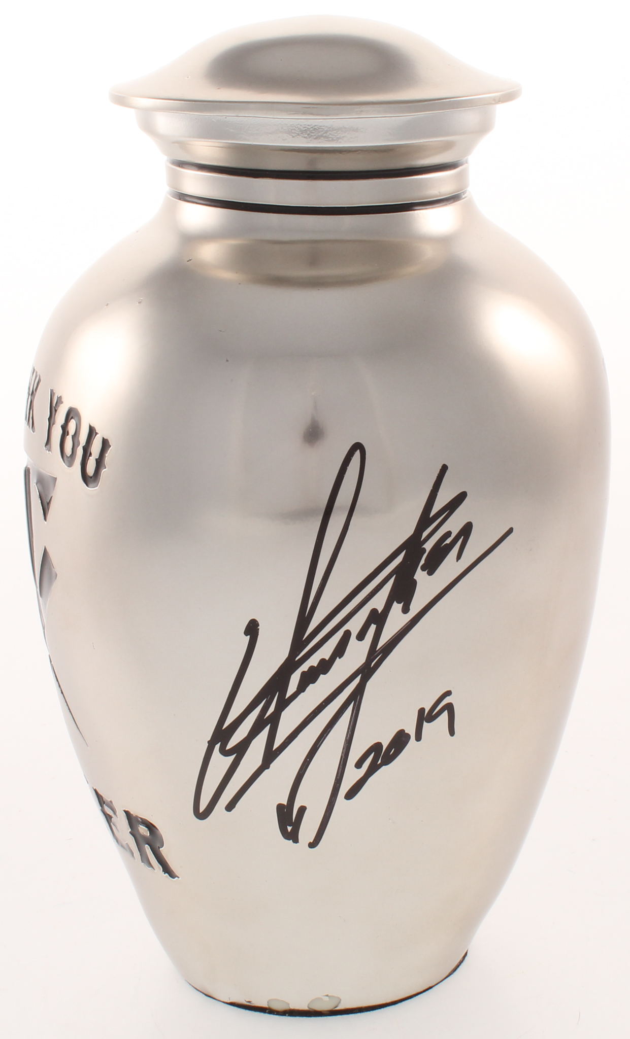 The Undertaker Signed "Thank You Taker" Commemorative Urn with Carrier ...