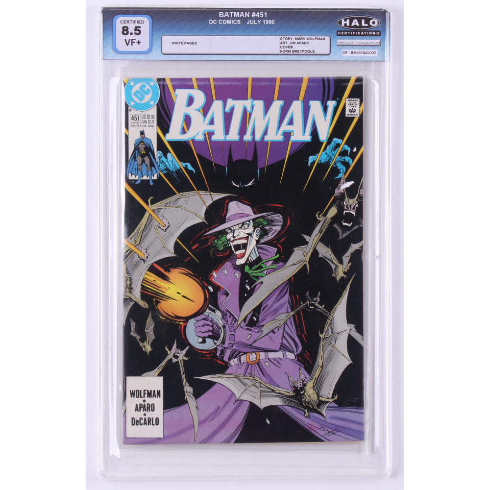 1990 "Batman" Issue #451 DC Comic Book (HALO 8.5) | Pristine Auction