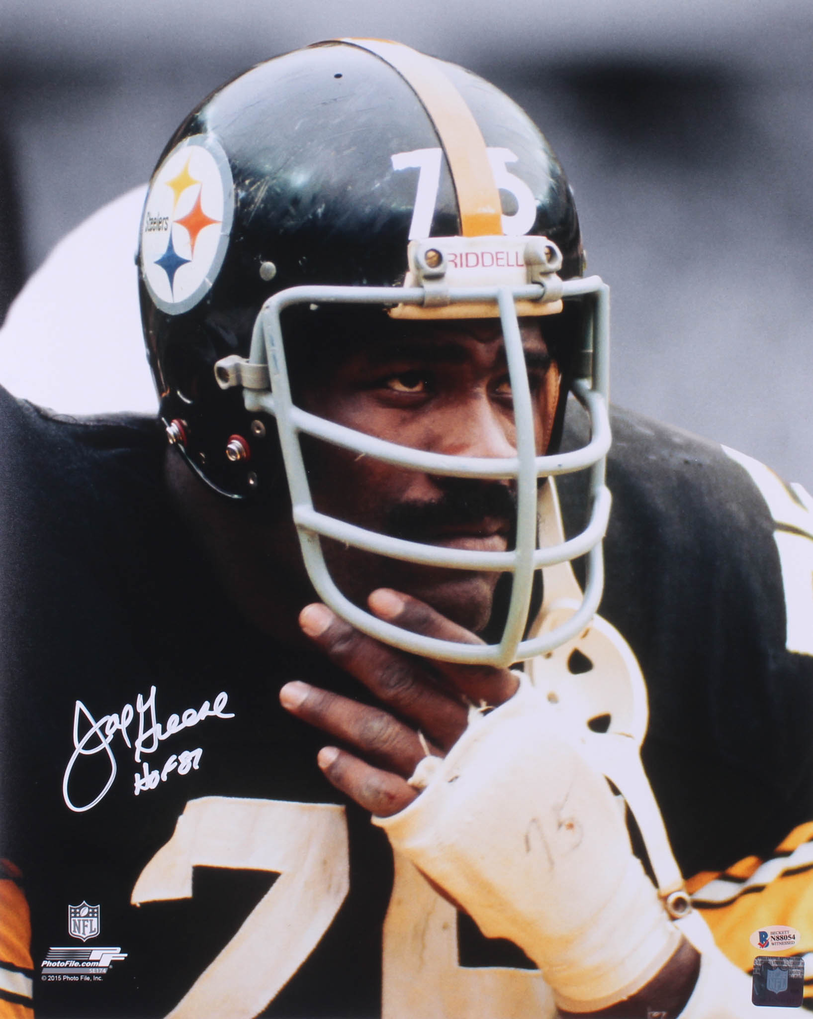 Joe Greene Signed Steelers 16x20 Photo Inscribed "HOF 87" (Beckett COA ...