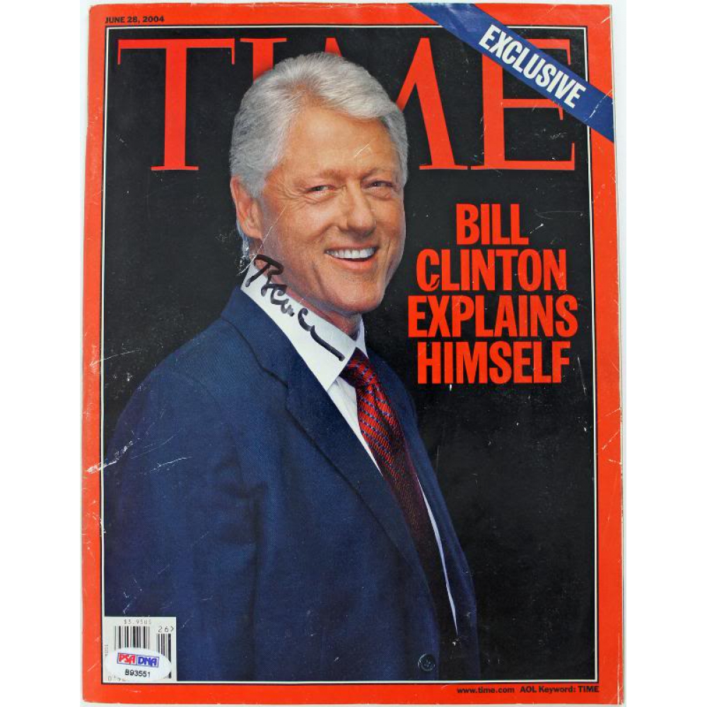 Bill Clinton Signed 2004 Time Magazine (PSA LOA) | Pristine Auction
