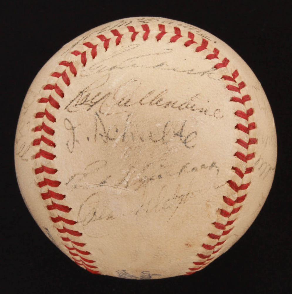 1942 New York Yankees OAL Baseball Signed by (24) with Joe DiMaggio ...
