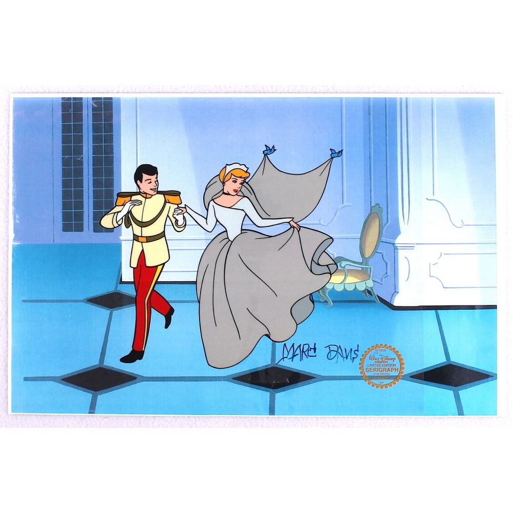 Marc Davis Signed "Cinderella" Walt Disney LE 11x17 Animation Serigraph ...
