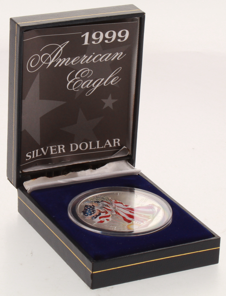 1999 Colorized American Silver Eagle Dollar with Display Case ...