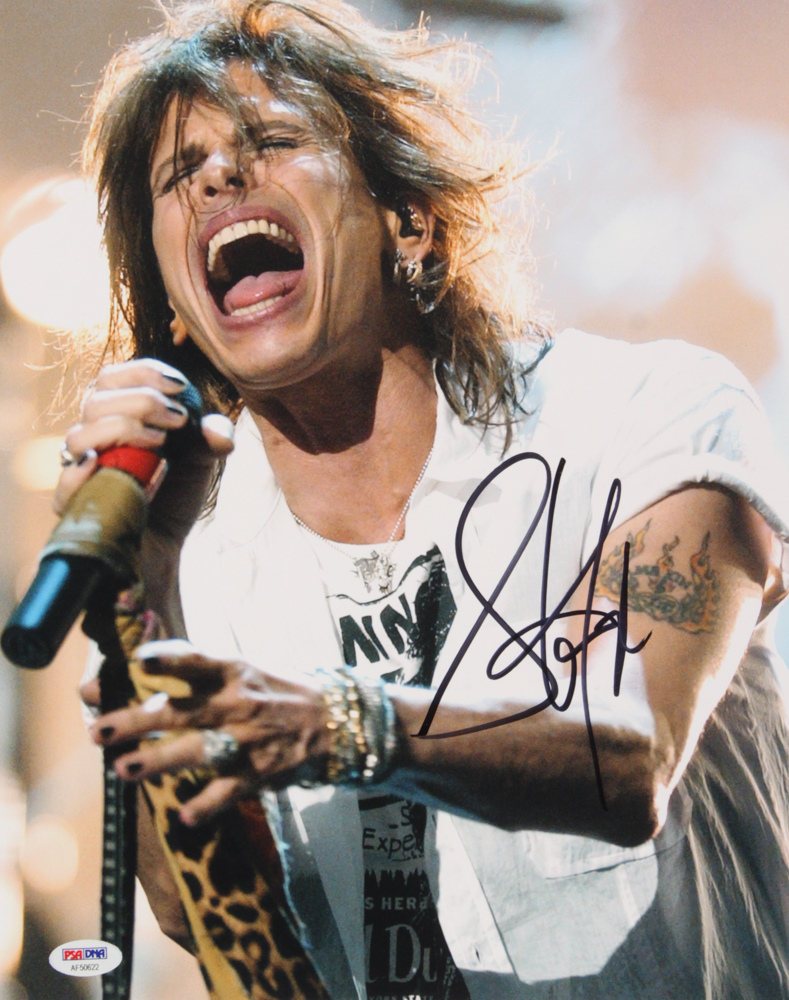 Steven Tyler Signed 11x14 Photo (PSA COA) | Pristine Auction
