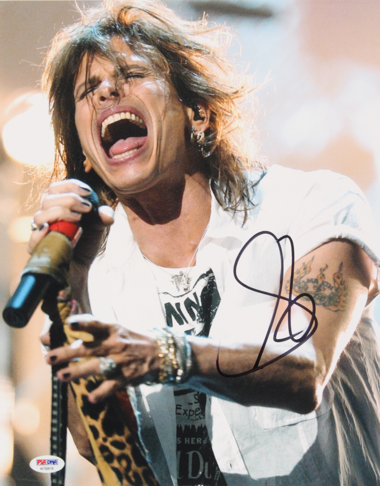 Steven Tyler Signed 11x14 Photo (PSA COA) | Pristine Auction