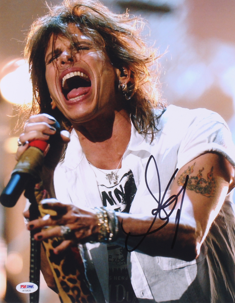 Steven Tyler Signed 11x14 Photo (PSA COA) | Pristine Auction