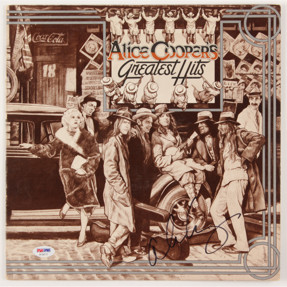 Alice Cooper Signed "Alice Cooper's Greatest Hits" Vinyl Album Cover ...