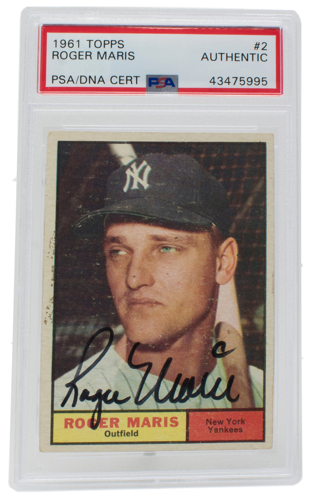 Roger Maris Signed 1961 Topps #2 (PSA Encapsulated) | Pristine Auction