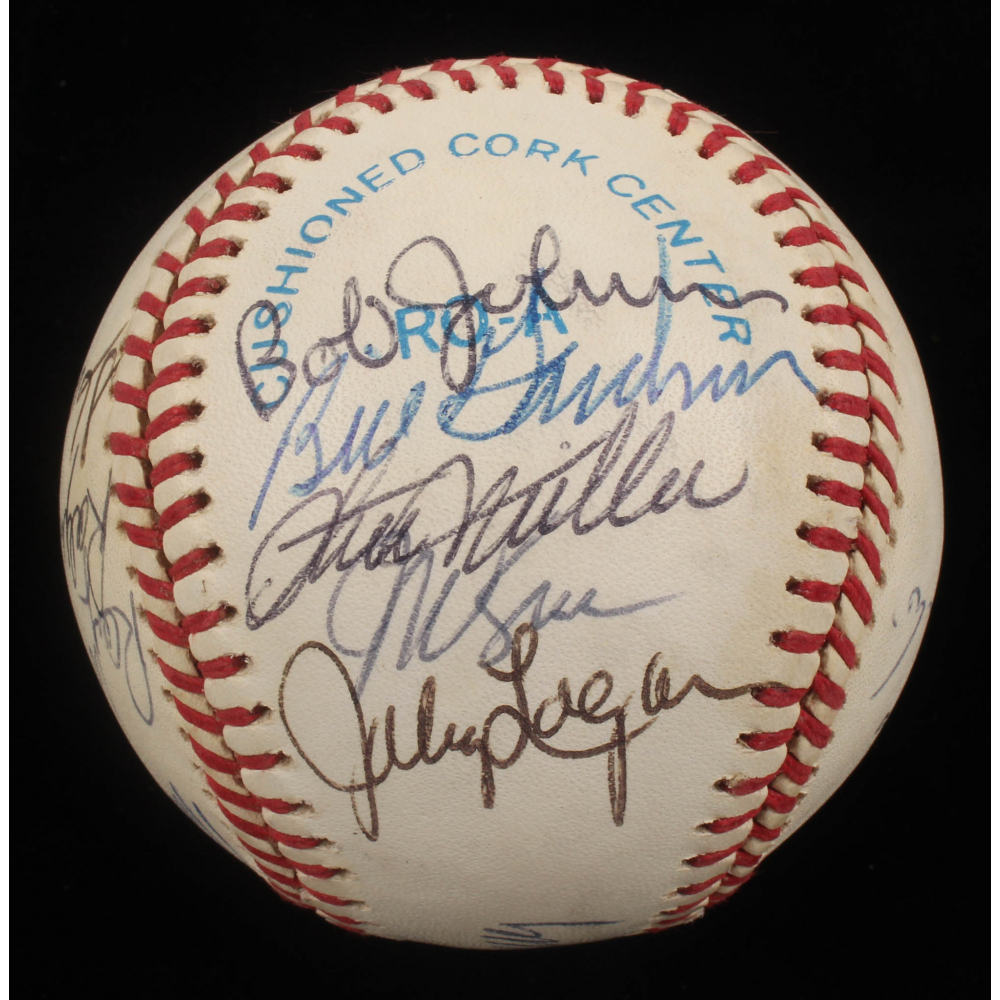 Old Timers Game OAL Baseball Signed by (15) with Hank Aaron, Bill ...