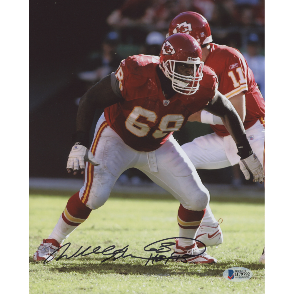Will Shields Signed Kansas City Chiefs 8x10 Photo Inscribed "HOF 15 ...