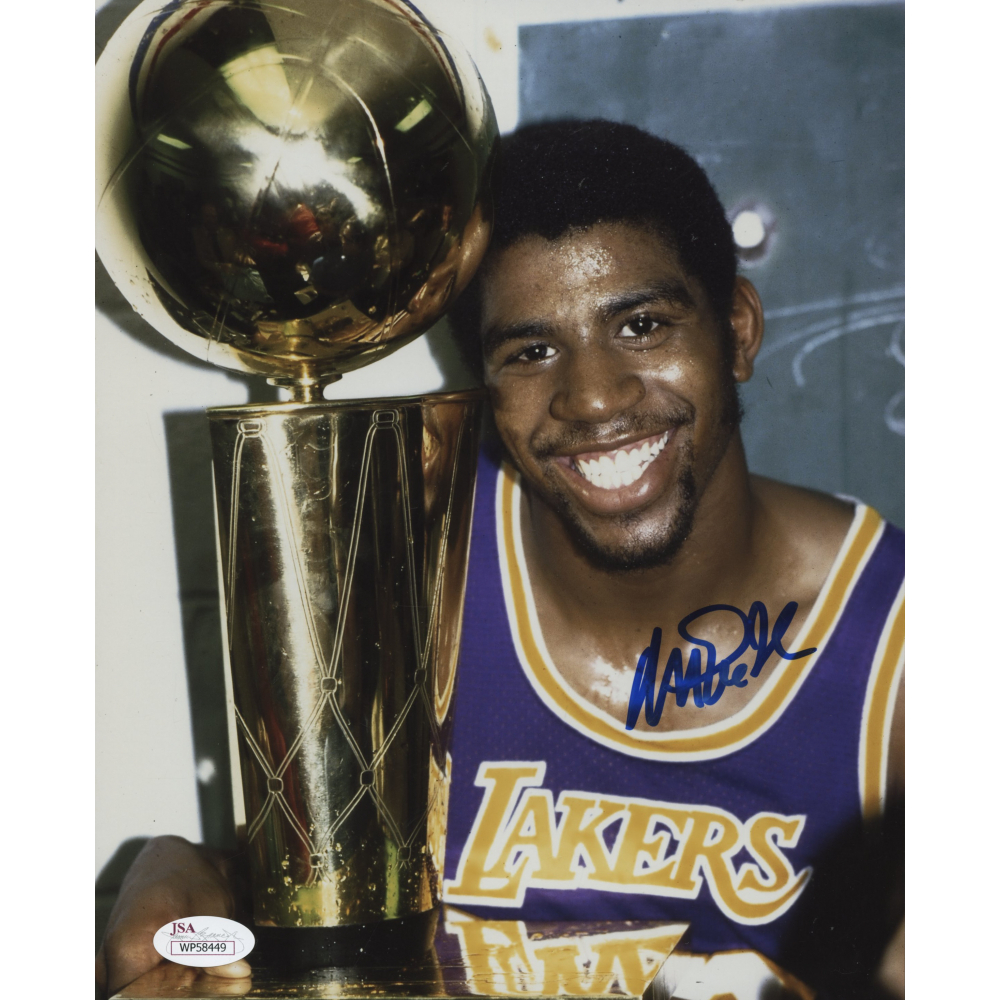 Magic Johnson Signed Los Angeles Lakers 8x10 Photo (JSA COA) | Pristine ...