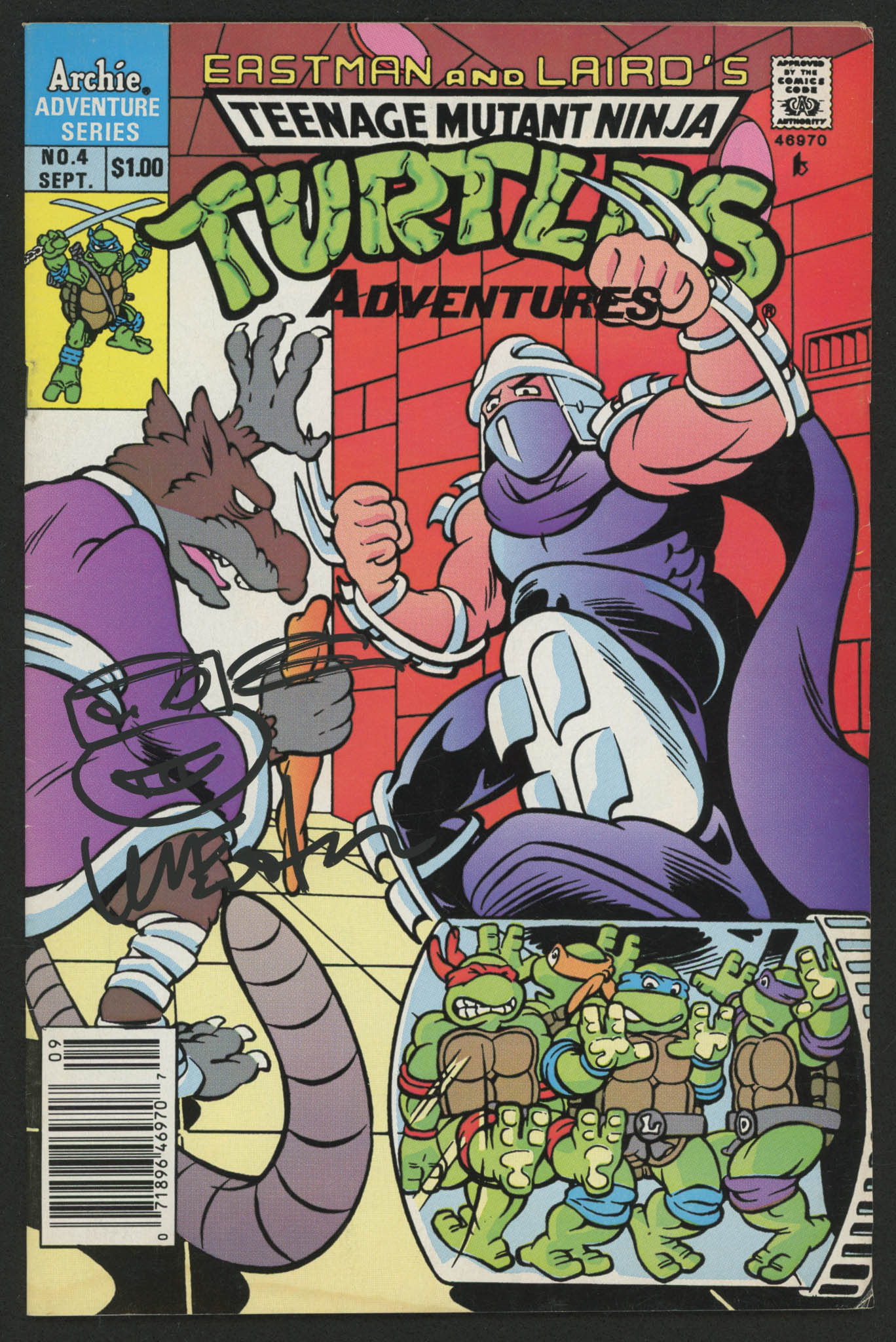 Kevin Eastman Signed Teenage Mutant Ninja Turtles Original Comic Book ...