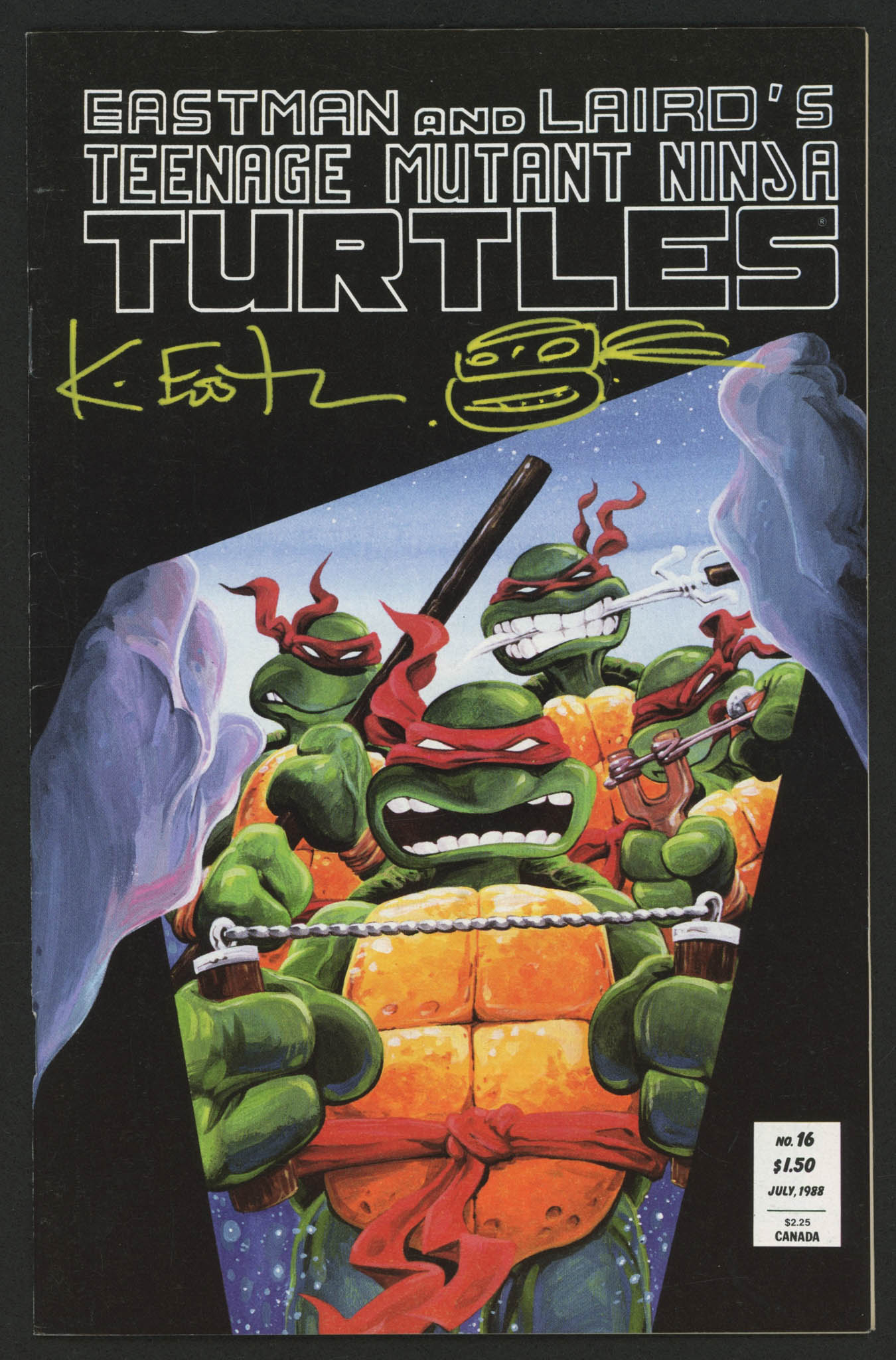 Kevin Eastman Signed Teenage Mutant Ninja Turtles Original Comic Book ...