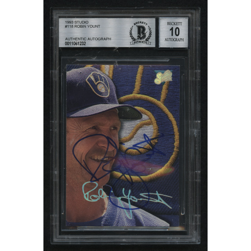 Robin Yount Signed 1993 Studio #118 (BGS Encapsulated) | Pristine Auction