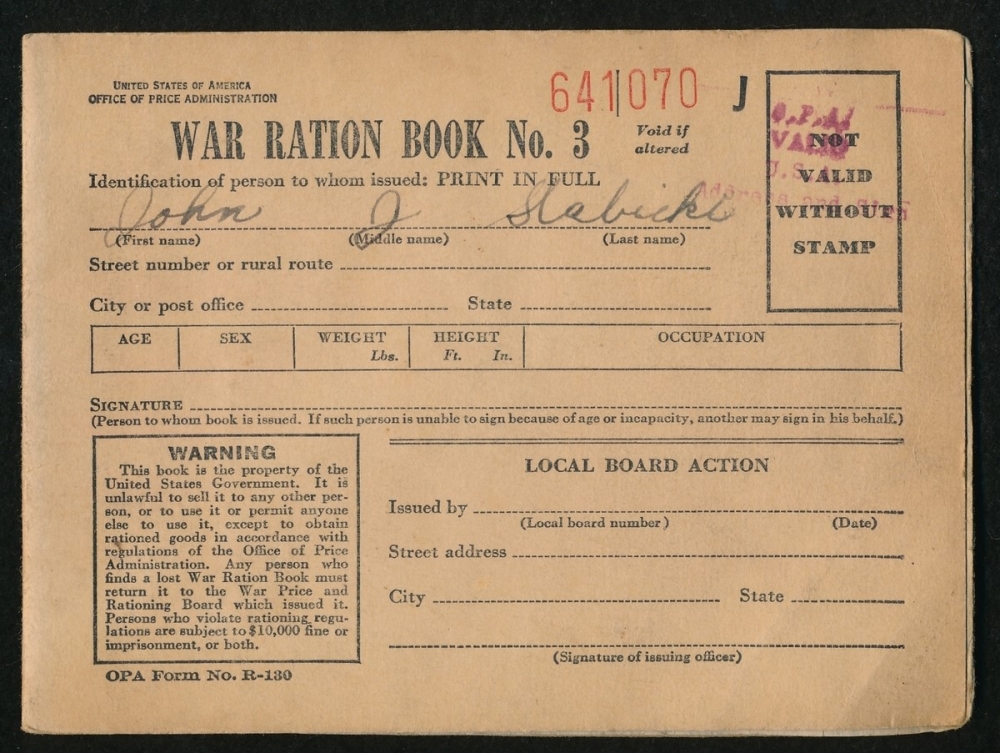 Vintage World War II War Ration Book No. 3 from 1943 | Pristine Auction