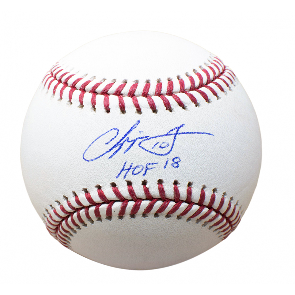 Chipper Jones Signed OML Baseball Inscribed "HOF 18" (JSA COA ...