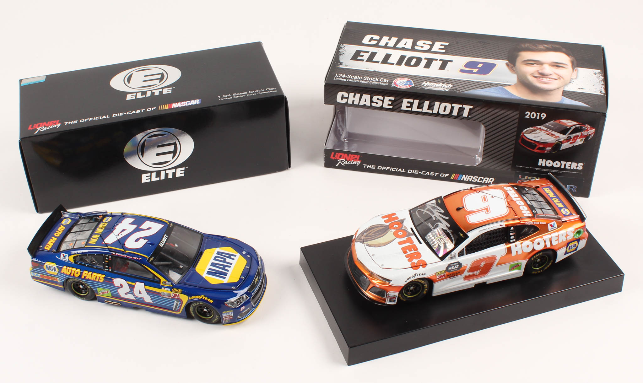 Lot of (2) Chase Elliott LE 1:24 Scale Die Cast Cars with (1) Signed #9 ...