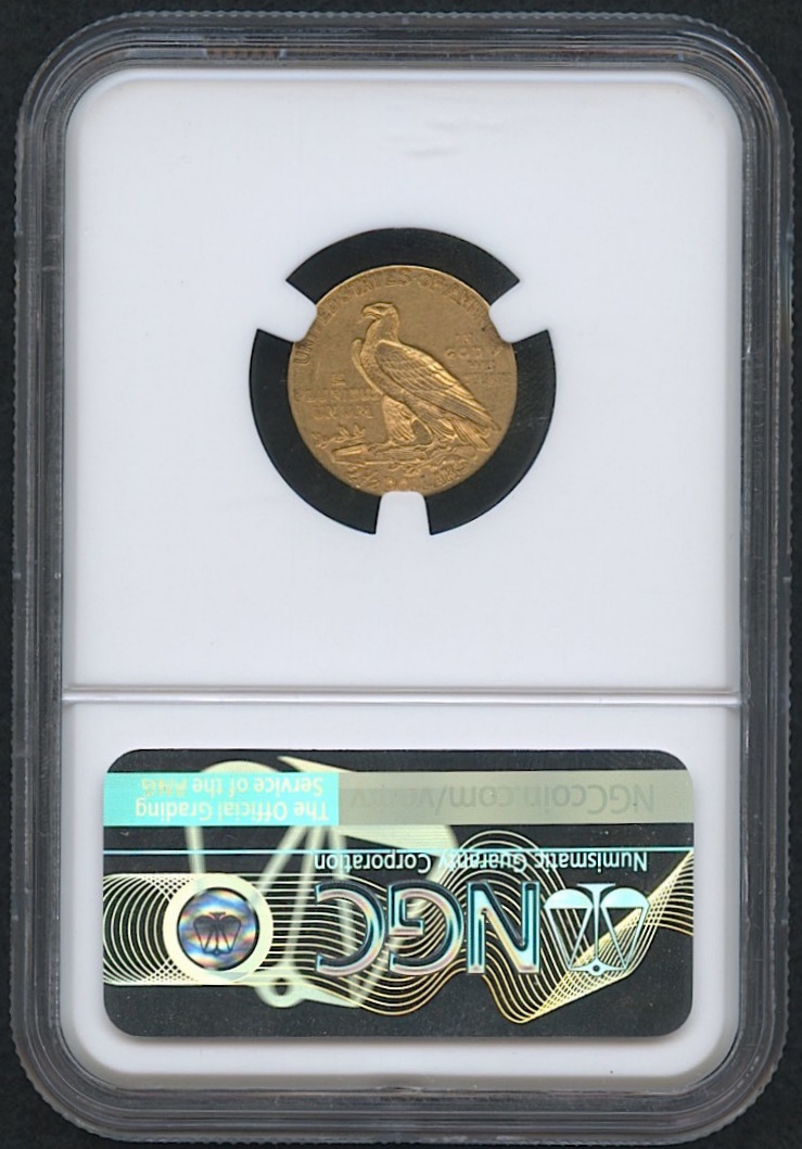 1911 $2.50 Indian Quarter Eagle Gold Coin (NGC AU 55) | Pristine Auction