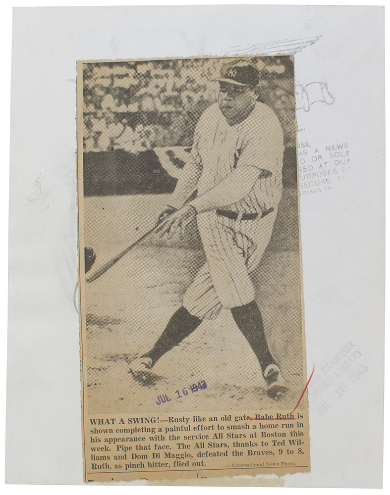 Vintage 1943 Babe Ruth War Bond Game 6.5x8.5 Photo (PSA LOA) | Pristine ...