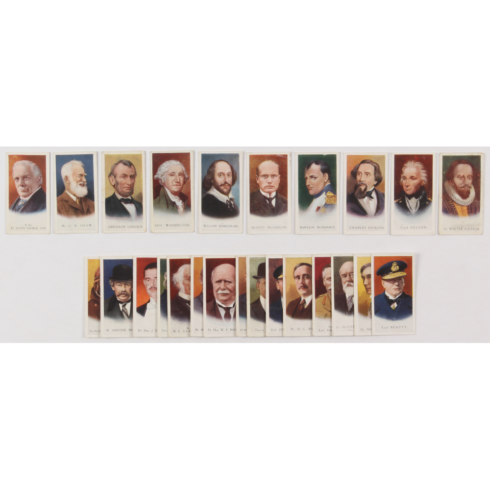 1927 Carrera's "Famous Men" Complete Set of (25) Cards with Abraham ...