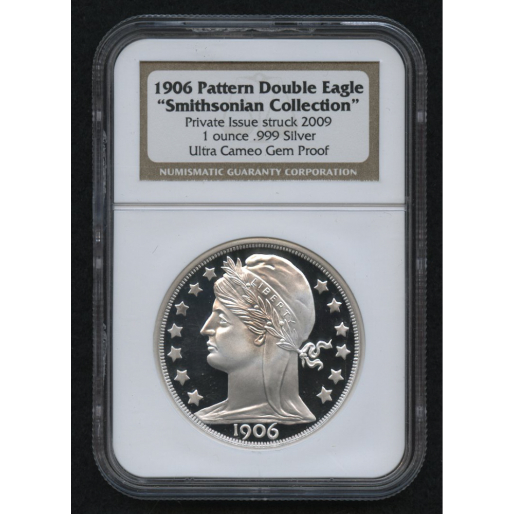 1906 Pattern Double Eagle 1 Ounce .999 Fine Silver "Smithsonian ...
