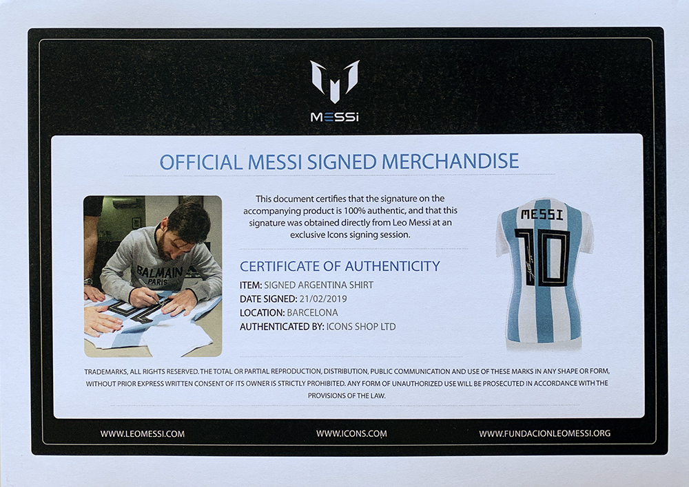 Lionel Messi Signed Argentina Adidas Jersey Inscribed "Leo" (Messi COA ...