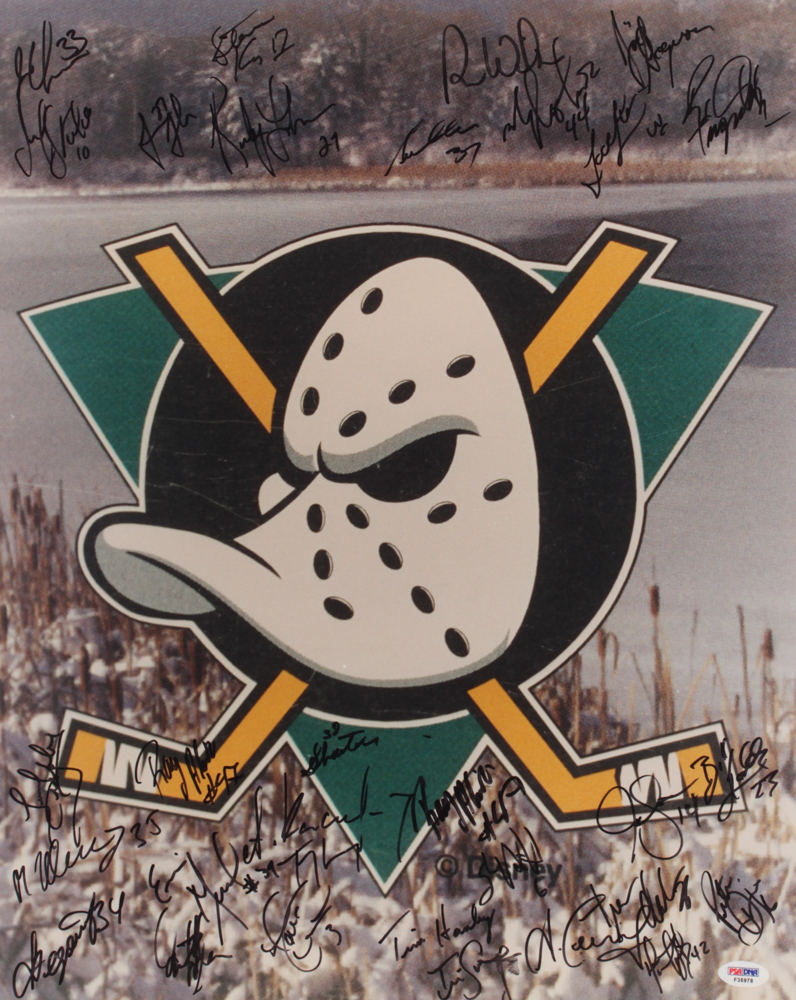 1993-1994 Anaheim Ducks Team 16x20 Photo Signed By (30) With Ron ...