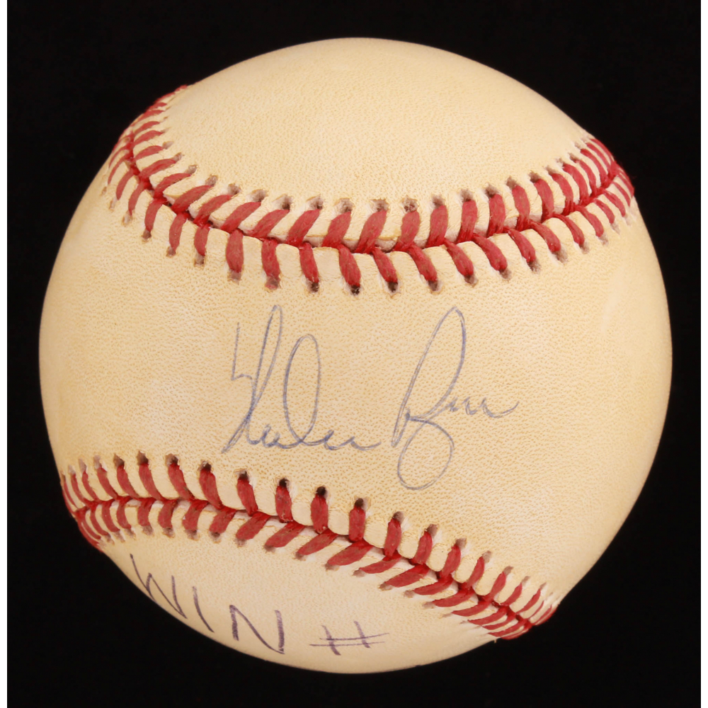 Nolan Ryan Signed Game-Used OAL Baseball Inscribed "Win #322" (Merrill ...