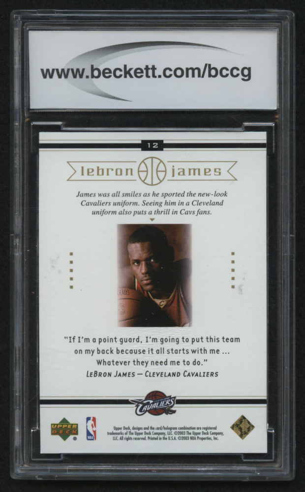 2003 Upper Deck LeBron James Box Set #12 LeBron James / Willing and ...