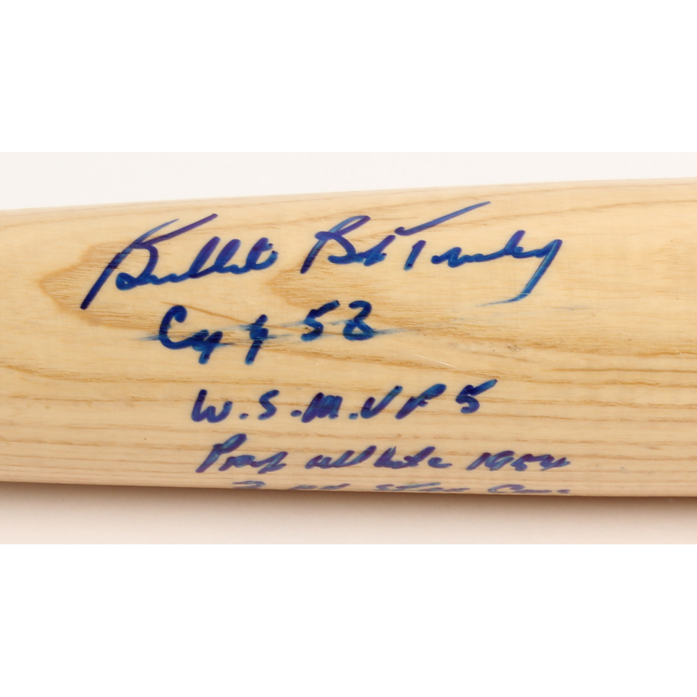 "Bullet Bob" Turley Signed Rawlings Adirondack Big Stick Pro Baseball ...