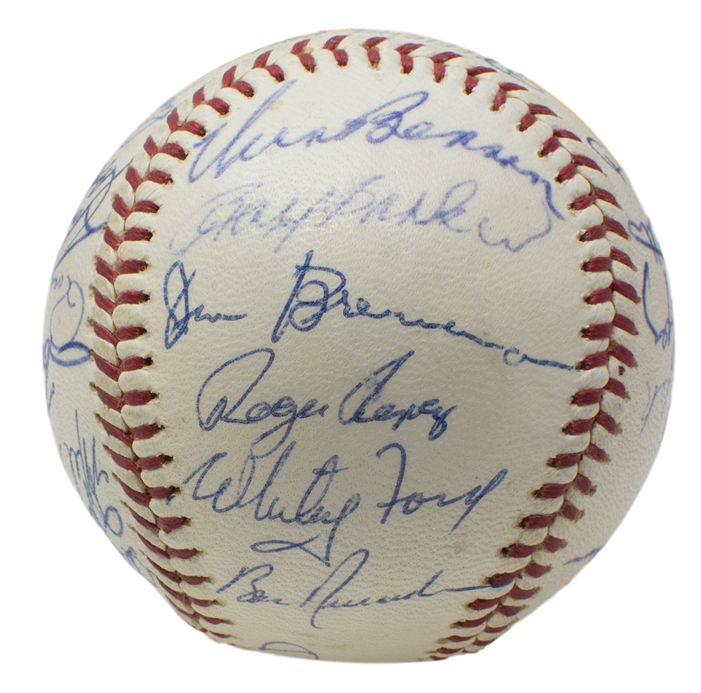 1965 New York Yankees OAL Baseball Team-Signed by (29) with Mickey ...