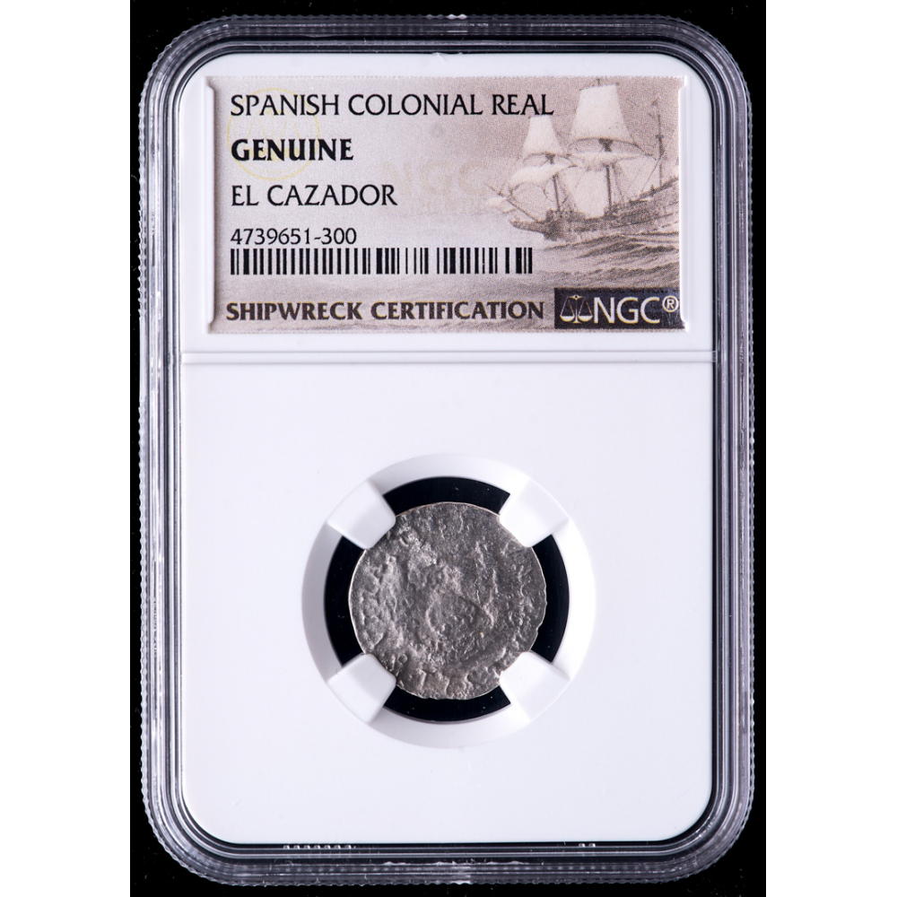 1757 Spanish Colonial 1 Real Silver Shipwreck Coin from the El Cazador ...
