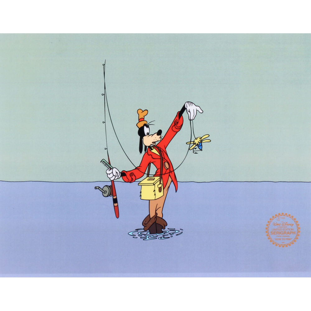 Walt Disney Goofy "How to Fish" 11x14 Animation Serigraph | Pristine ...