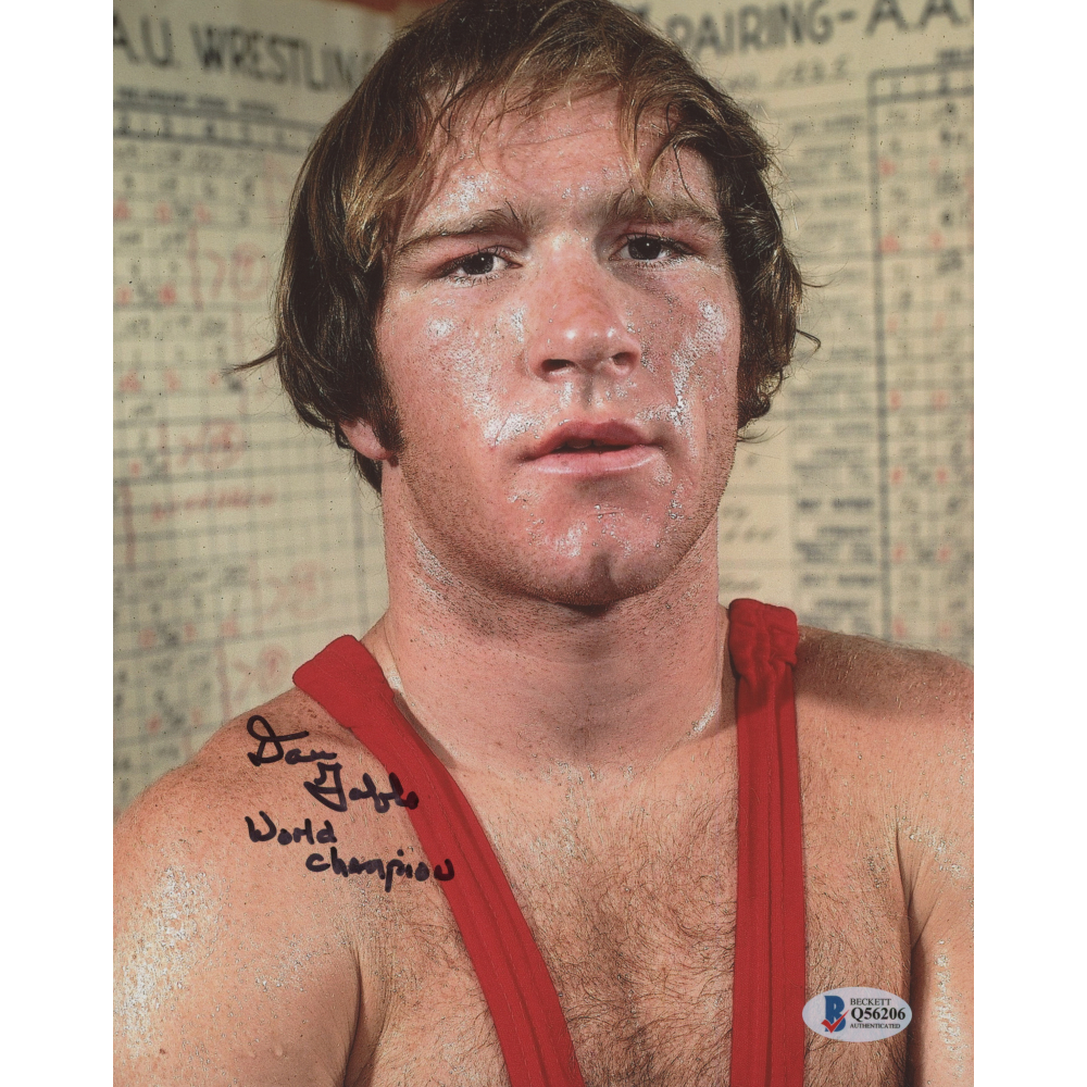 Dan Gable Signed 8x10 Photo Inscribed "World Champion" (Beckett COA ...