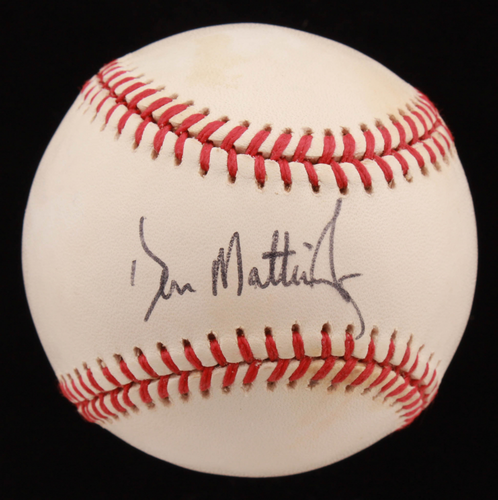 Don Mattingly Signed OAL Baseball with Display Case (PSA COA ...